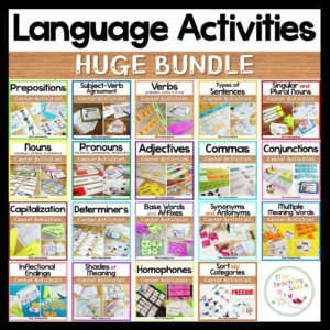 First Grade Grammar Literacy Centers - Tiny Teaching Shack